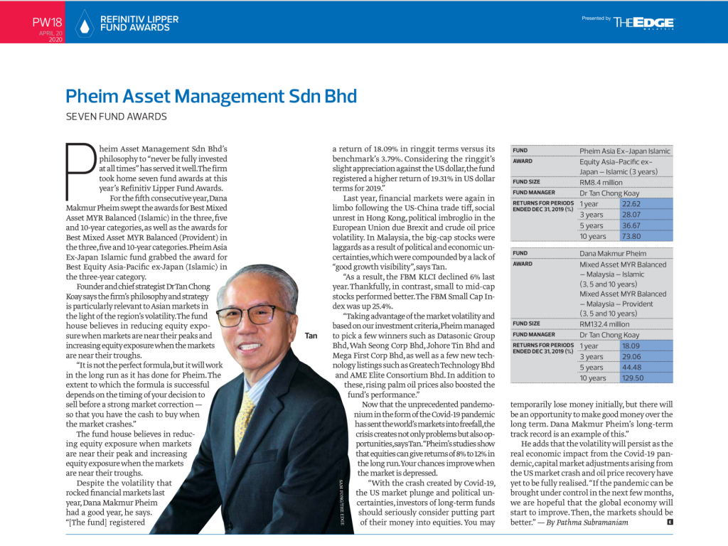 PHEIM Wins Seven Refinitiv Lipper Fund Awards – Malaysia Islamic ...